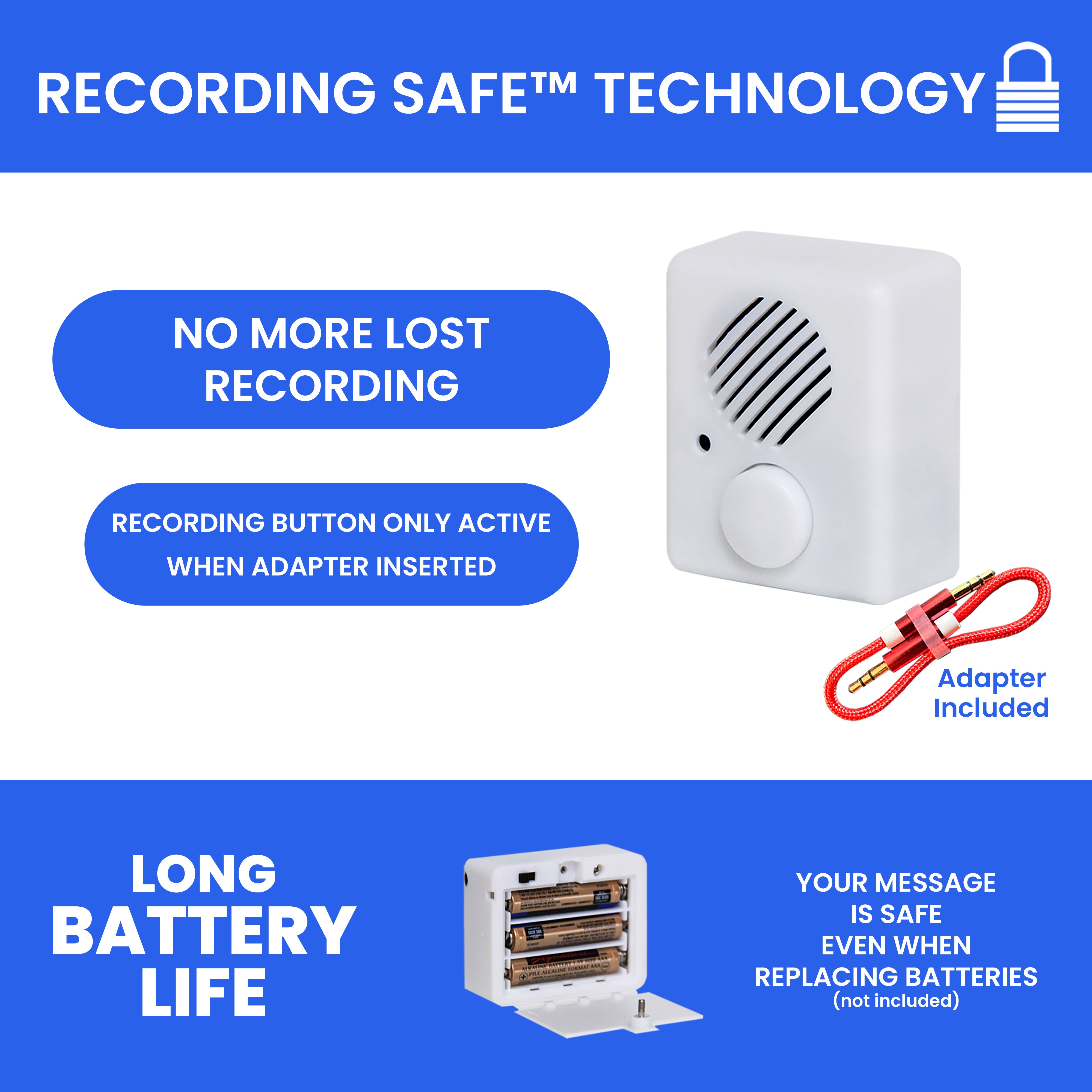 Re-recordable Sound Box for Personal Messages, Favorite Songs 200 sec ...