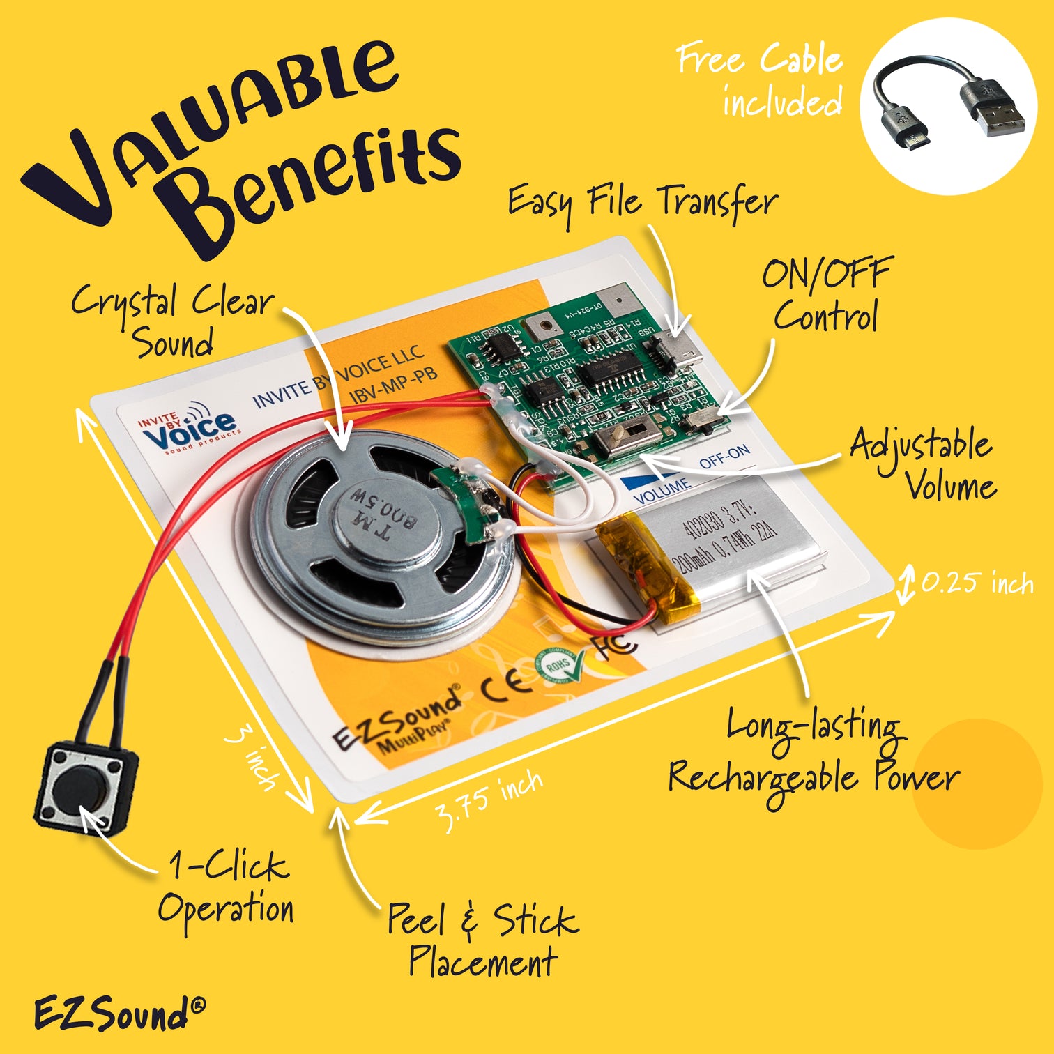 Push Button Recordable Sound Chips | Record and Play Multiple Files ...