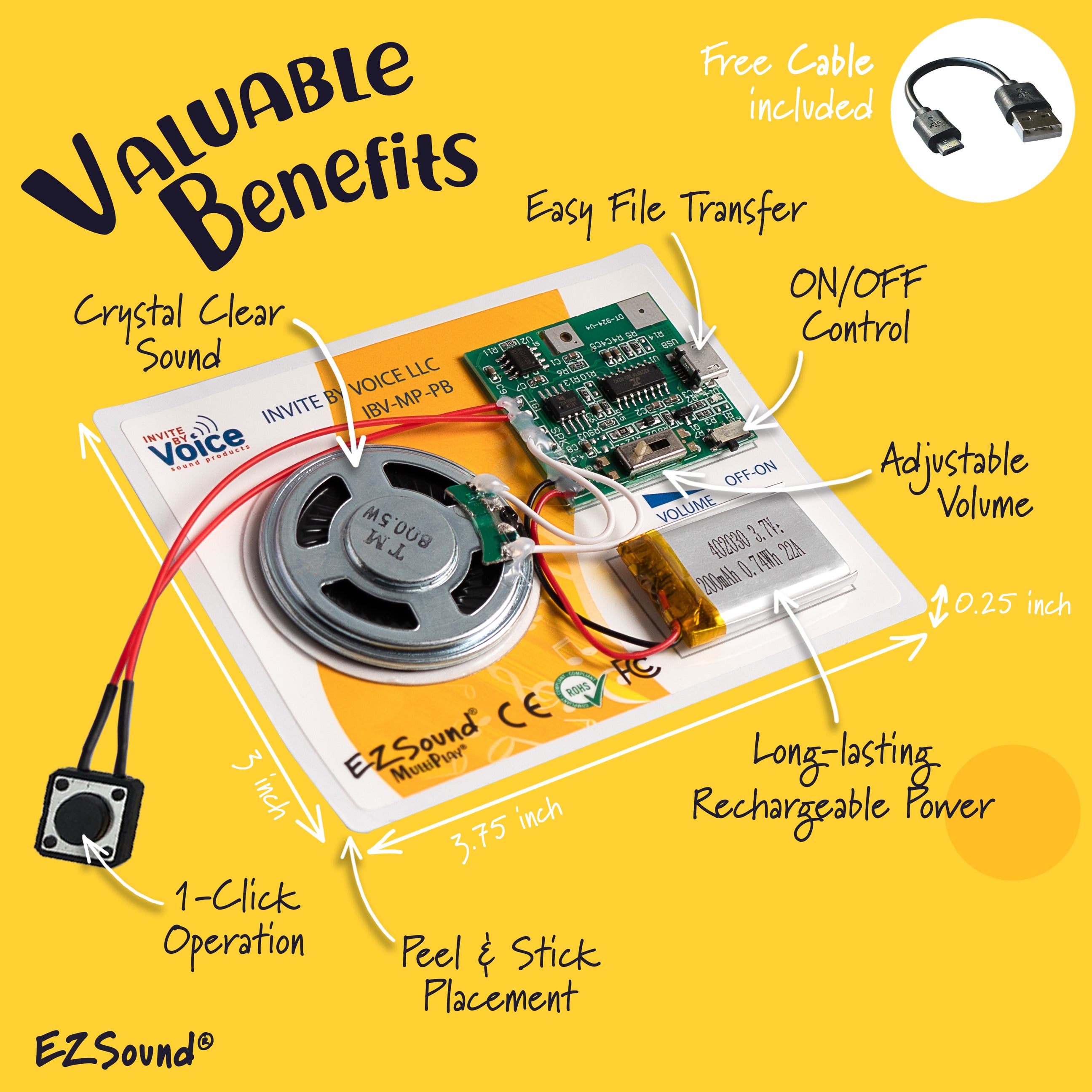 Push Button Recordable Sound Chips | Record and Play Multiple Files ...